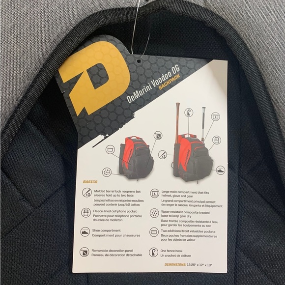 DeMarini | Bags | Nwt Demarini Voodoo Og Backpack Bat Bag Baseball ...